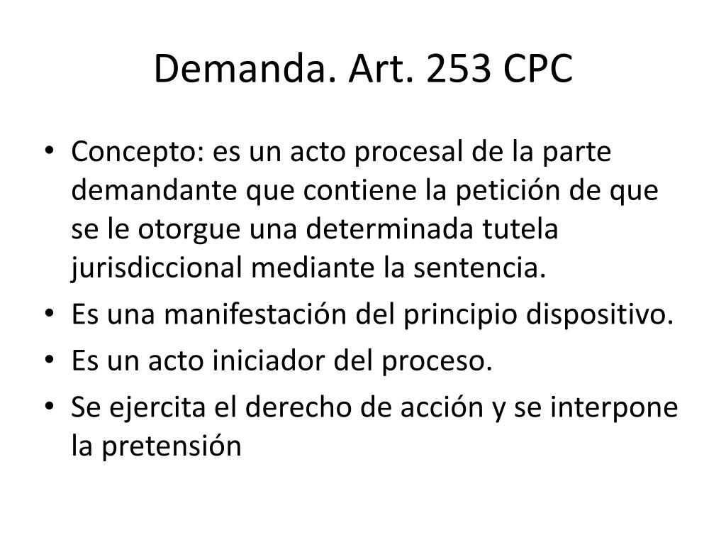 PPT - Forma de iniciar el juicio ordinario: Por demanda del actor ...