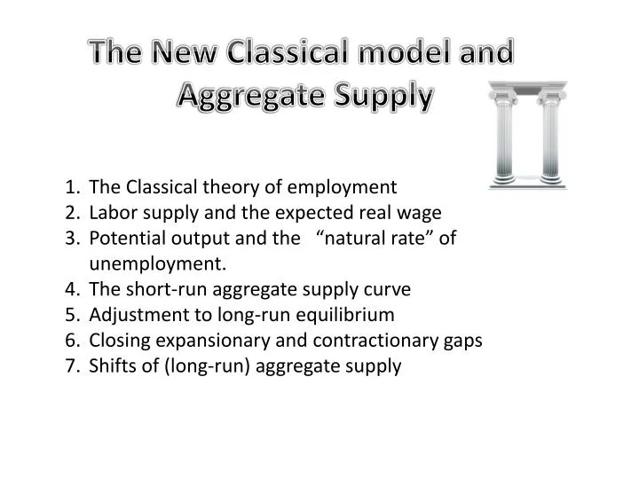 PPT - The New Classical model and Aggregate Supply PowerPoint ...