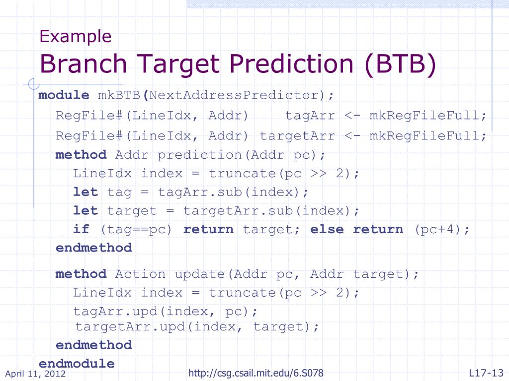 PPT - Computer Architecture: A Constructive Approach Branch Prediction ...