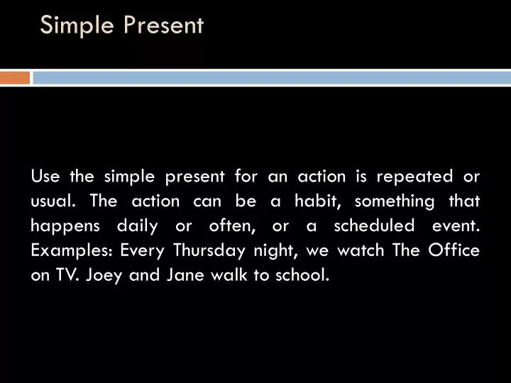 PPT - Simple Present PowerPoint Presentation, free download - ID:3181529