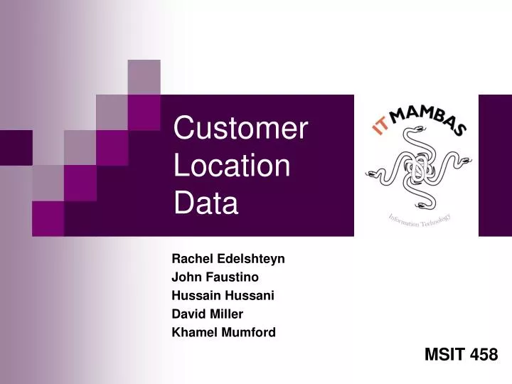 PPT - Customer Location Data PowerPoint Presentation, free download ...