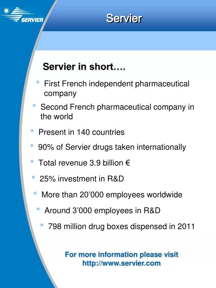 PPT - Servier PowerPoint Presentation, free download - ID:3182674