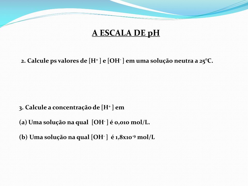 Ppt ExercÍcios EquilÍbrio Ácido Base Powerpoint Presentation Free