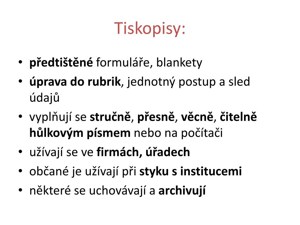 PPT - PROSTĚ SDĚLOVACÍ STYL KRÁTKÉ INFORMAČNÍ ÚTVARY: PowerPoint ...