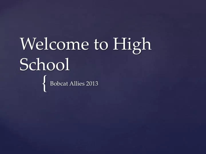 PPT - Welcome to High School PowerPoint Presentation, free download ...