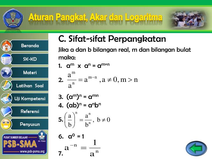 PPT - Aturan Pangkat, Akar dan Logaritma PowerPoint Presentation - ID ...