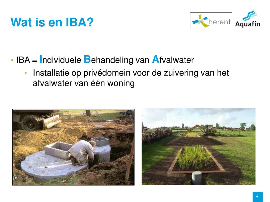 PPT - Individuele Behandeling van Afvalwater (IBA) gemeente Herent Luc ...