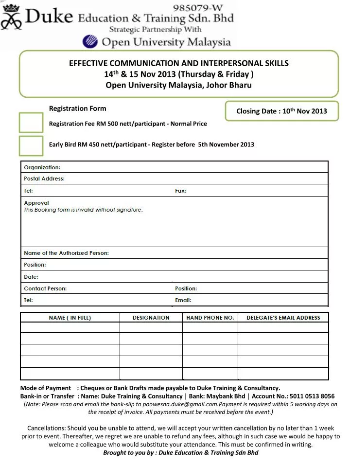 PPT - Registration Form PowerPoint Presentation, free download - ID:3186797