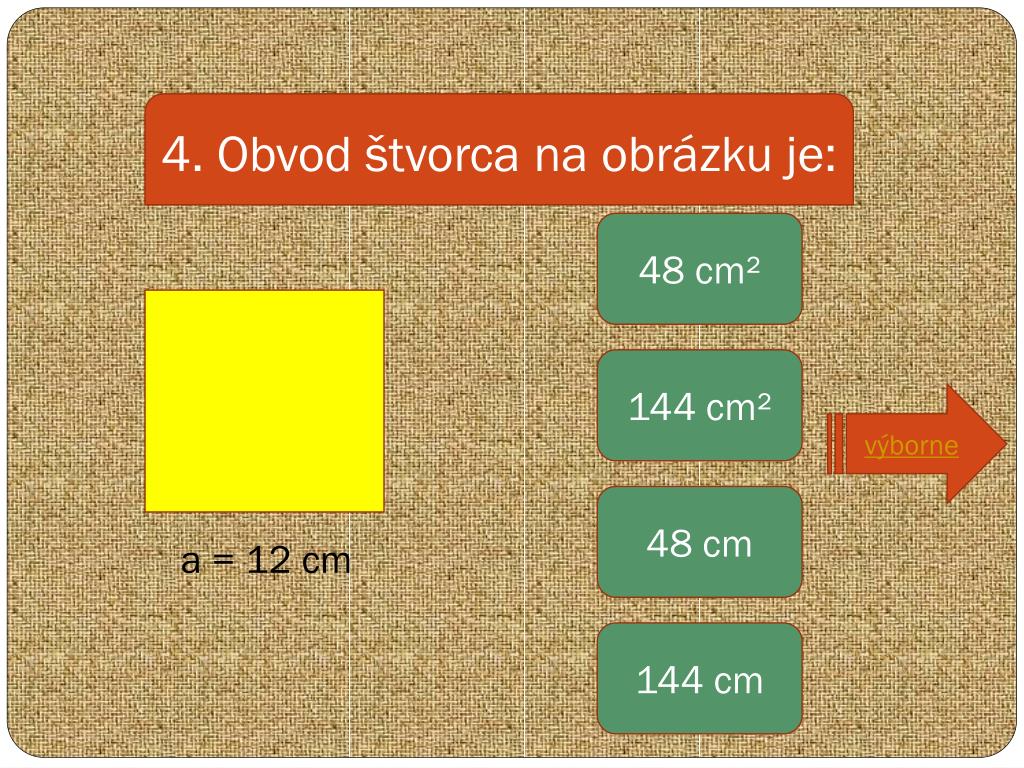 PPT - Obsah a obvod štvorca a obdĺžnika PowerPoint Presentation, free ...