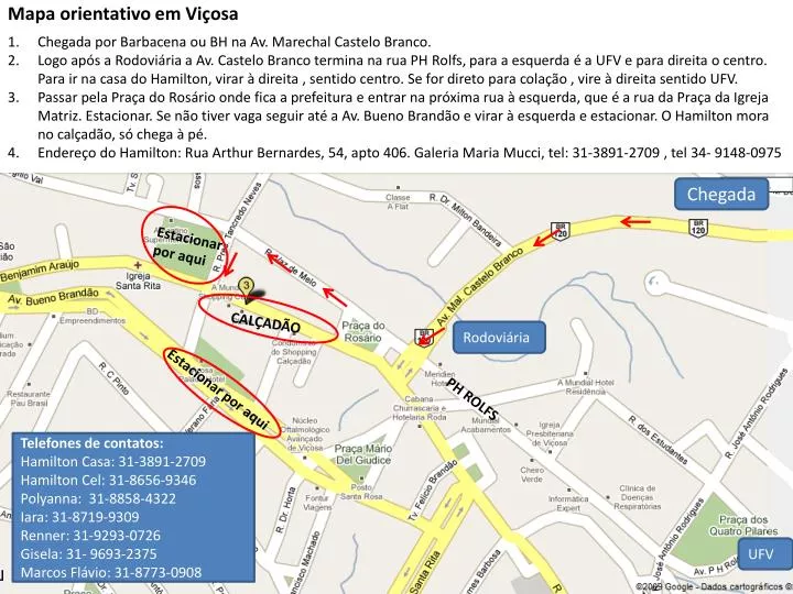 PPT - Mapa orientativo em Viçosa PowerPoint Presentation, free download ...