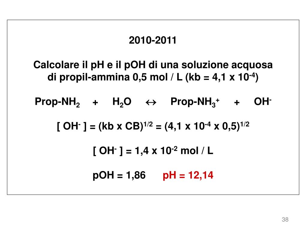 Ppt Esercitazione Di Chimica 26 Novembre 2012 Ph Ph Di Soluzioni Di