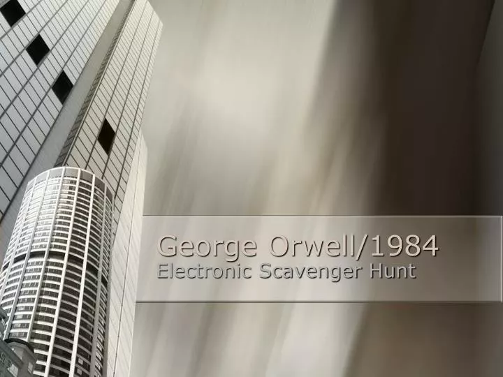 PPT - George Orwell/1984 PowerPoint Presentation, free download - ID ...