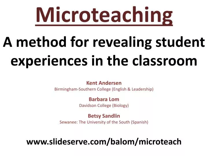 PPT - microteach PowerPoint Presentation, free download - ID:3190702