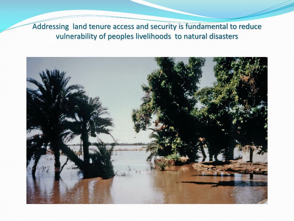 PPT - The Role of Land Tenure in Disaster Risk Management in FAO ...