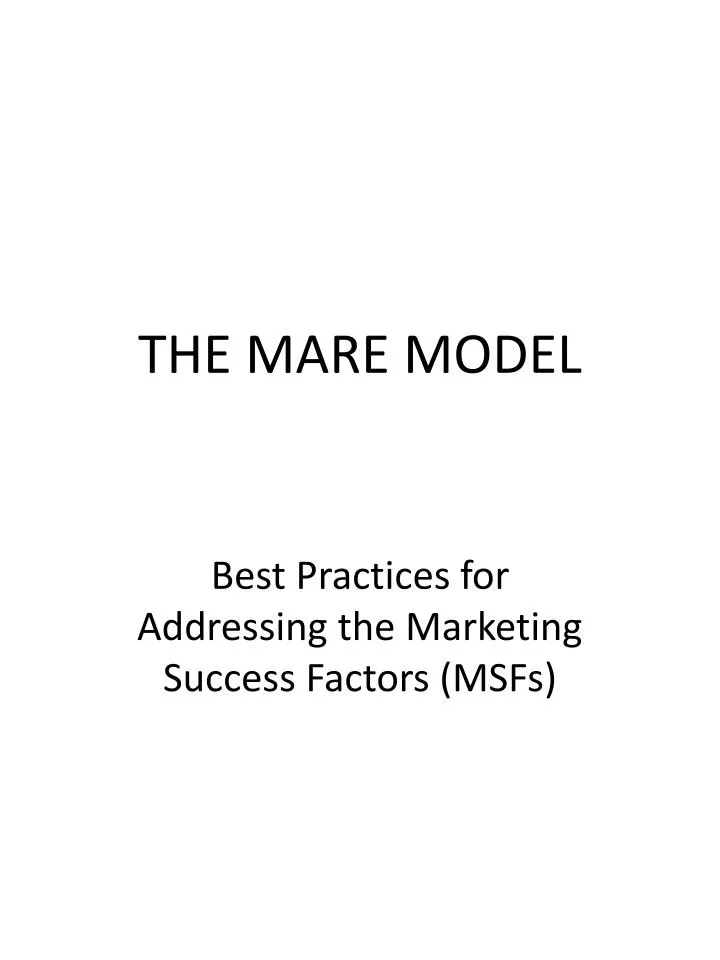 PPT - THE MARE MODEL PowerPoint Presentation, free download - ID:3192095