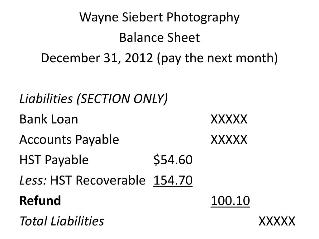 PPT - Journalizing HST – General Journal: Ex. 5 p. 217 (t), p. 138-139 ...
