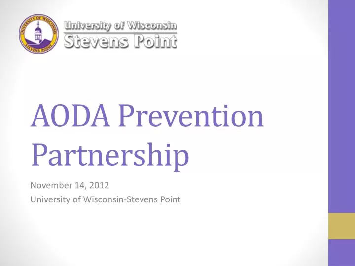 PPT - AODA Prevention Partnership PowerPoint Presentation, free ...