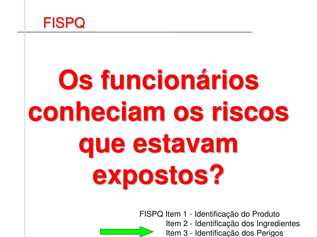 PPT - FISPQ Ficha de Informações de Segurança Produtos Químicos ...