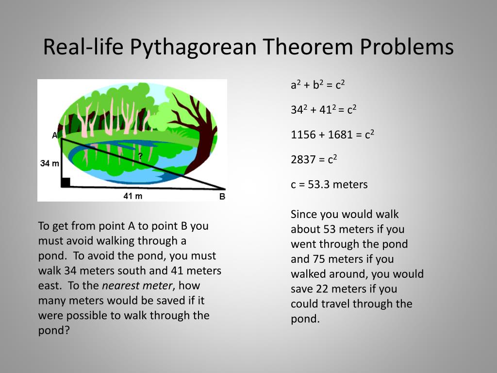 Pythagorean Theorem Real Life Examples Pythagorean Theorem Real Life Examples