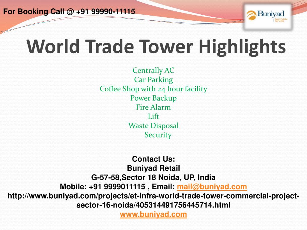 PPT - WTT Noida Provides Prestigious Office Space PowerPoint ...