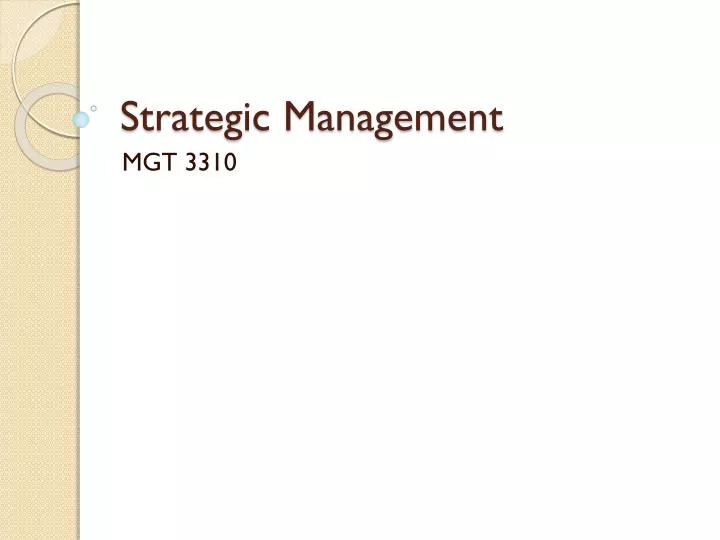 PPT - Strategic Management PowerPoint Presentation, free download - ID ...