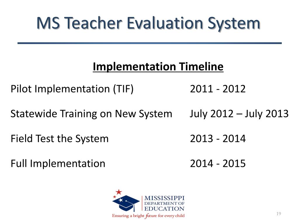 PPT - Mississippi Statewide Teacher Appraisal Rubric (M-STAR) January ...