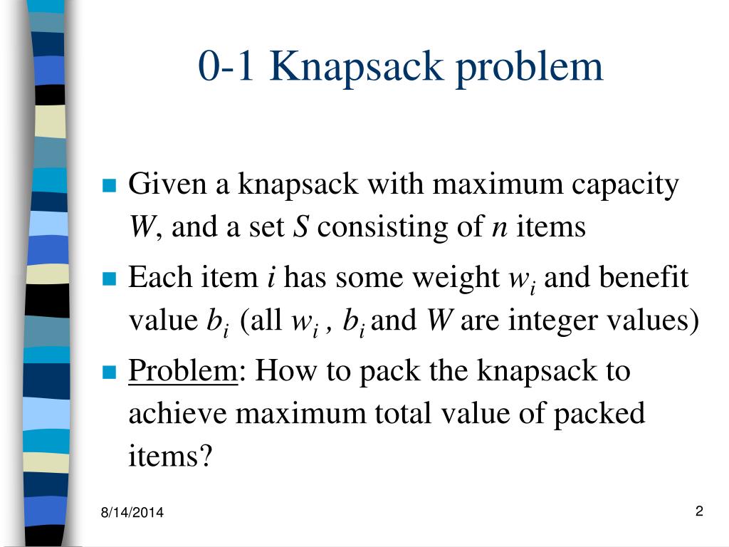 PPT - ITCS 6114 Dynamic programming 0-1 Knapsack problem PowerPoint ... PPT - ITCS 6114 Dynamic programming 0-1 Knapsack problem PowerPoint ...
