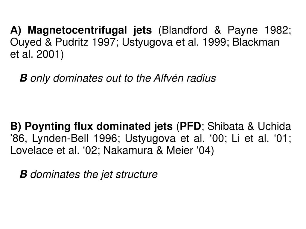PPT - Comparing Poynting flux dominated magnetic towers with kinetic ...