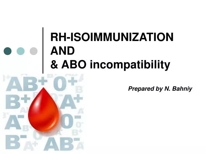 PPT - RH-ISOIMMUNIZATION AND & ABO incompatibility PowerPoint Presentation - ID:3195892
