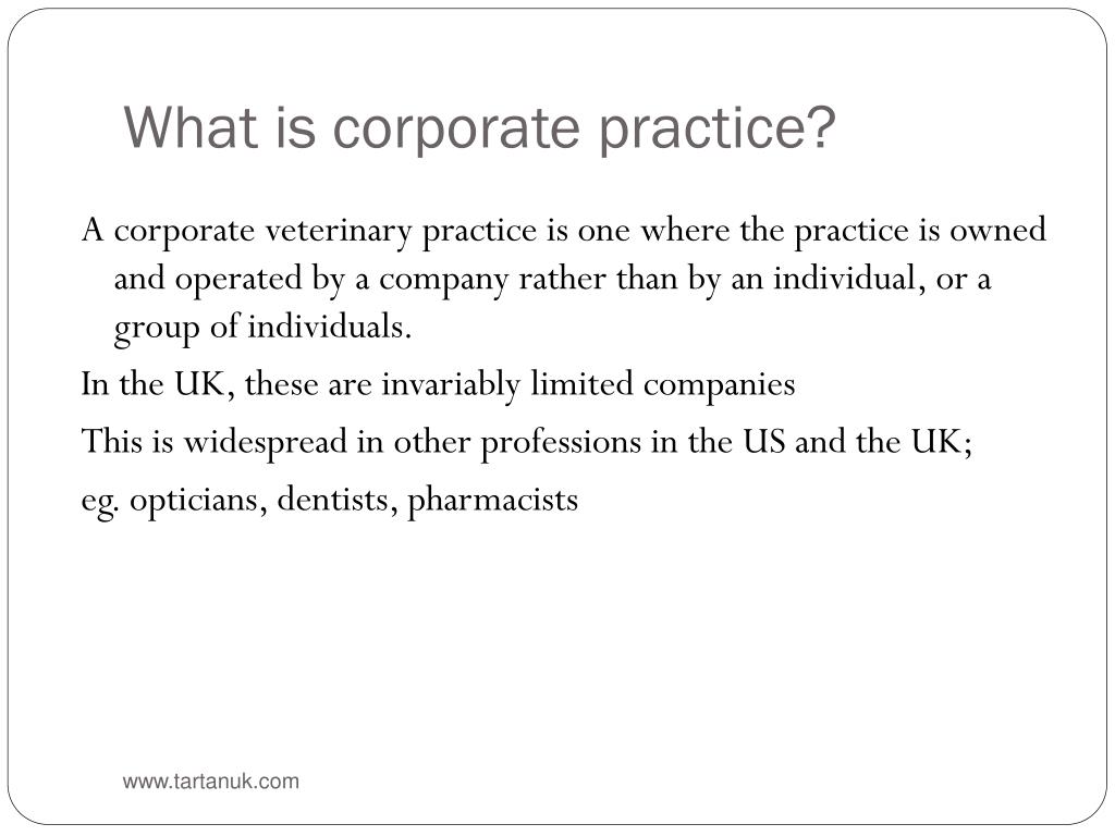 PPT - Corporate veterinary practice in the UK, the Netherlands and ...