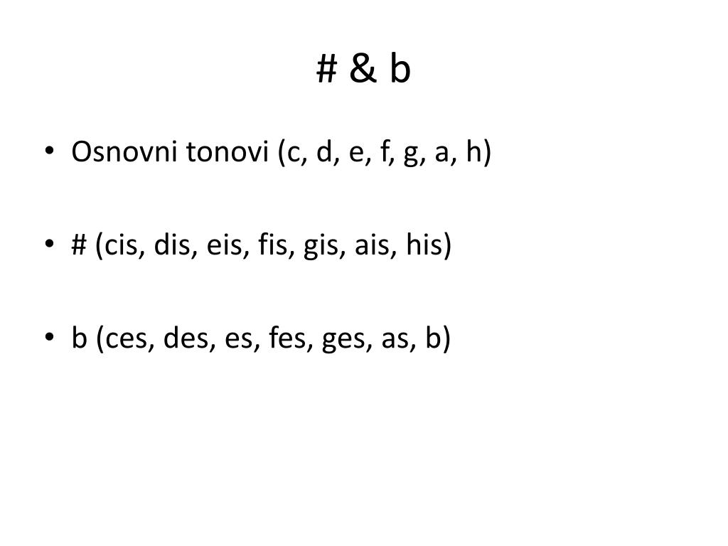 PPT - Osnovna teorija muzike PowerPoint Presentation, free download ...
