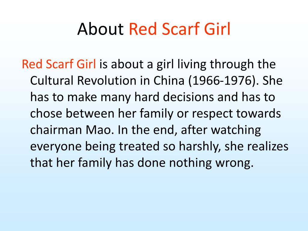 PPT - Ji-Li Jiang RED SCARF GIRL PowerPoint Presentation, free download ...
