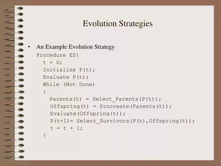 PPT - Evolution Strategies PowerPoint Presentation, free download - ID ...