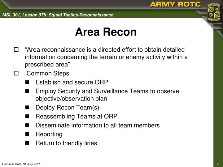 PPT - Squad Tactics-Reconnaissance PowerPoint Presentation - ID:3196320