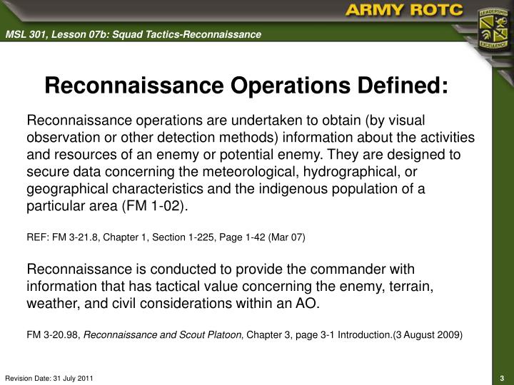 PPT - Squad Tactics-Reconnaissance PowerPoint Presentation - ID:3196320