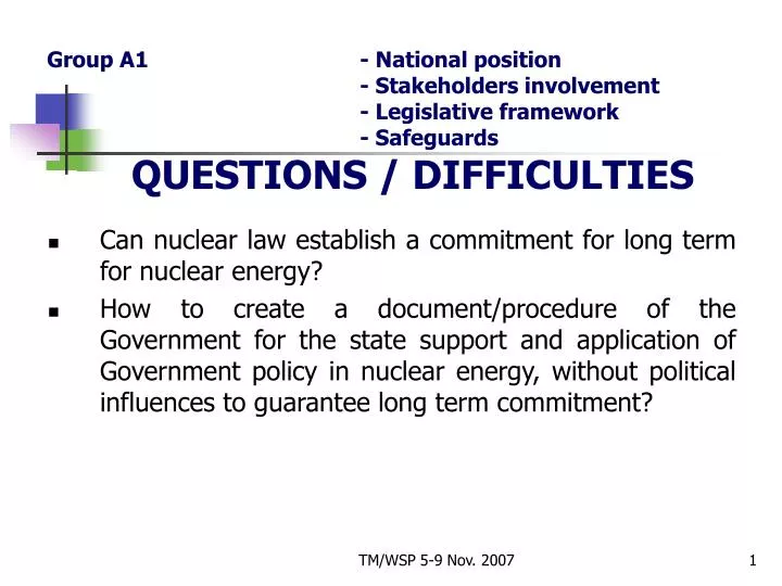 PPT - Can nuclear law establish a commitment for long term for nuclear ...
