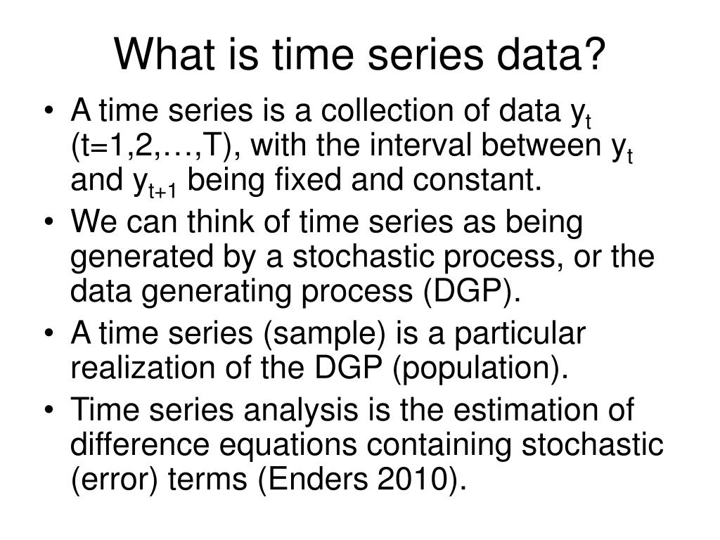 Ppt Time Series Analysis Method And Substance Introductory Workshop