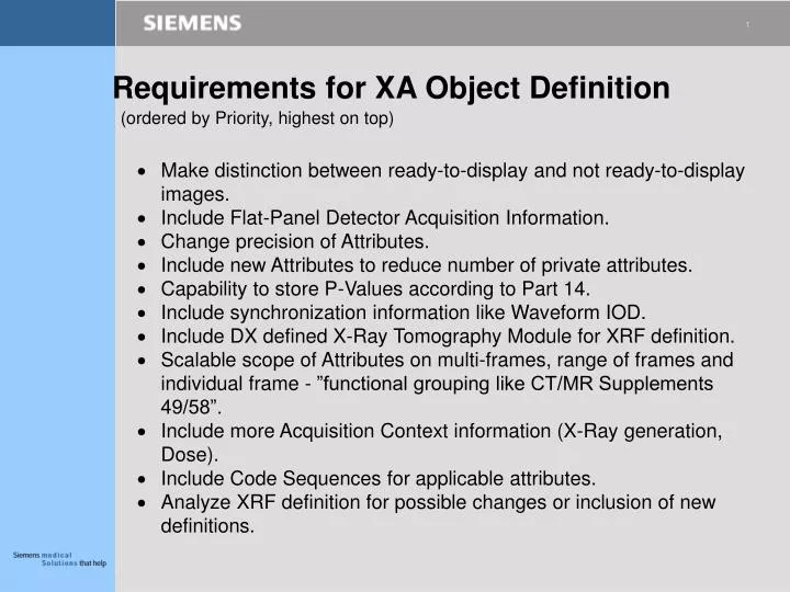 PPT - Requirements for XA Object Definition (ordered by Priority ... PPT - Requirements for XA Object Definition (ordered by Priority ...