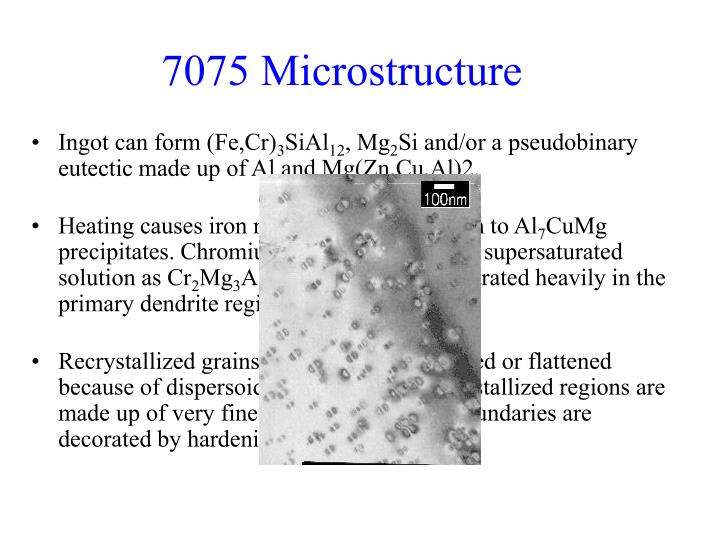 PPT - Aluminum 7075 Microstructure and Current Research through the use ...