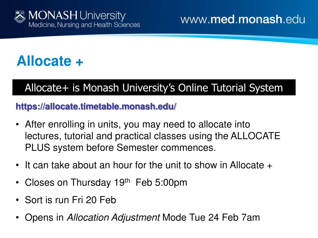 PPT - Faculty of Medicine, Nursing and Health Sciences PowerPoint ...