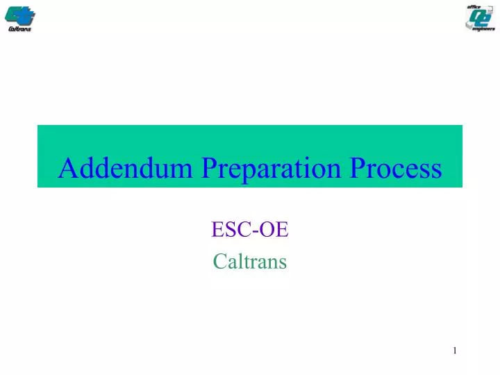 PPT - Addendum Preparation Process PowerPoint Presentation, free ...