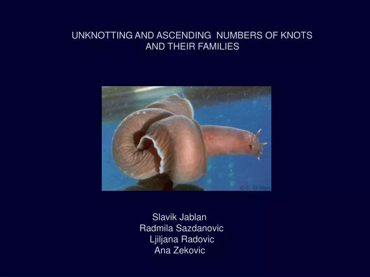 PPT - UNKNOTTING AND ASCENDING NUMBERS OF KNOTS AND THEIR FAMILIES ...