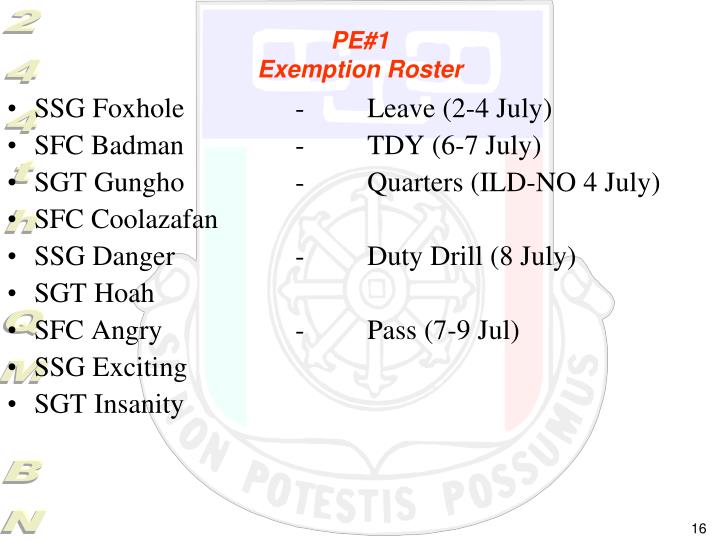 PPT - DA Form 6 Duty Roster PowerPoint Presentation - ID:3197865