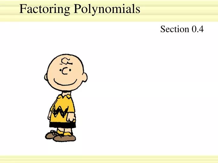PPT - Factoring Polynomials PowerPoint Presentation, free download - ID ...