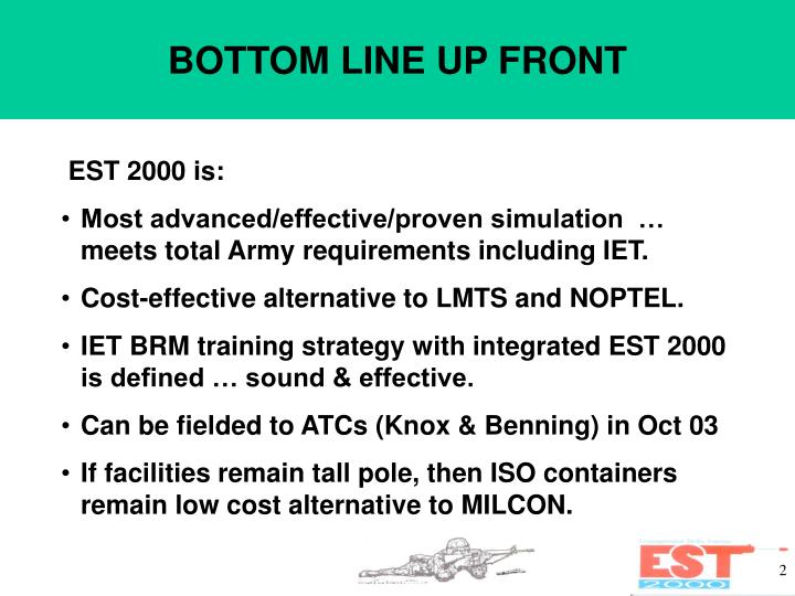 PPT - Engagement Skills Trainer 2000 (EST 2000) Basic Combat Training ...