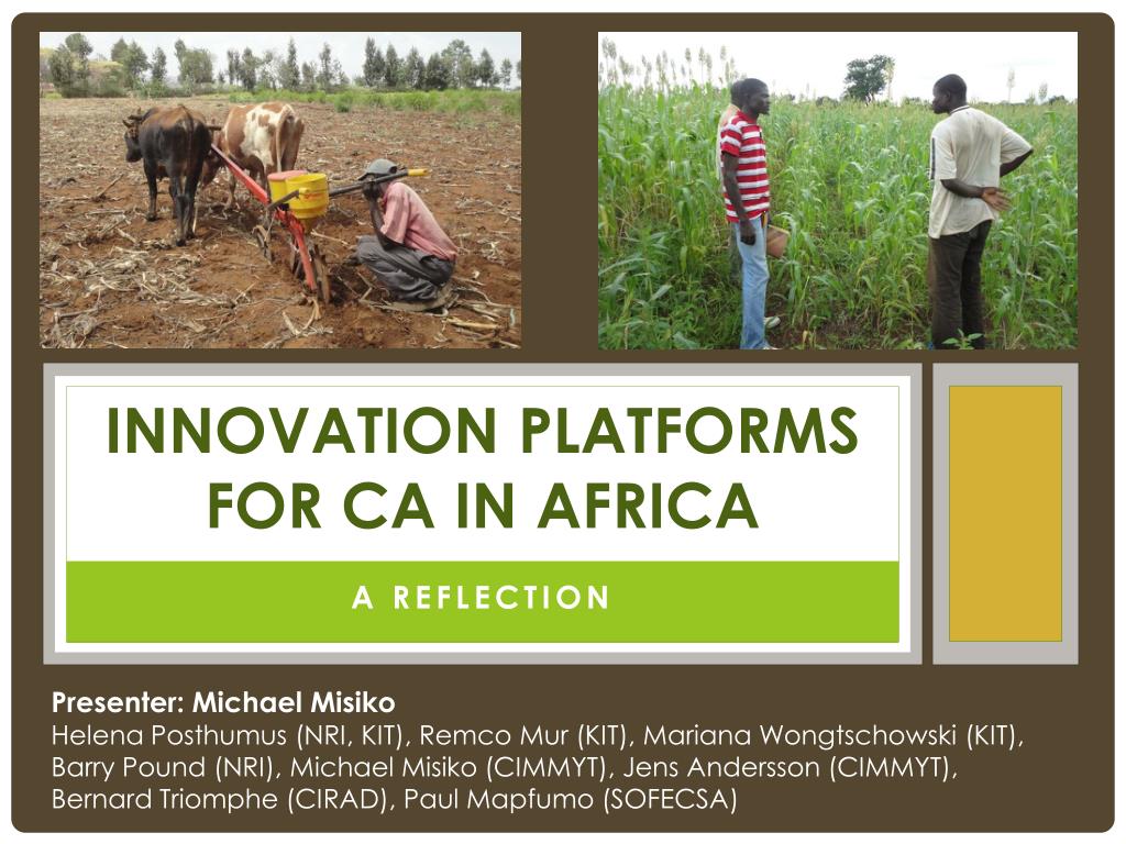 PPT - INNOVATION PLATFORMS FOR CA IN AFRICA PowerPoint Presentation ...