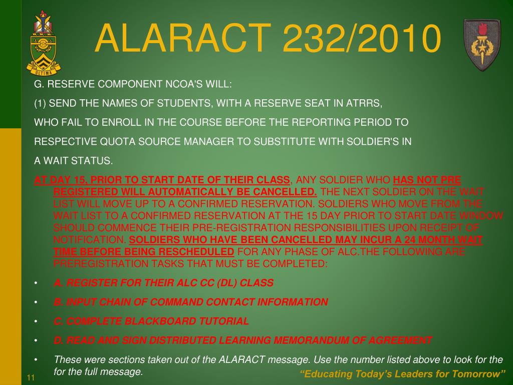 PPT - United States Army Sergeants Major Academy PowerPoint ...
