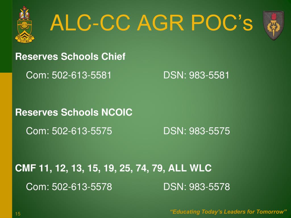PPT - United States Army Sergeants Major Academy PowerPoint ...