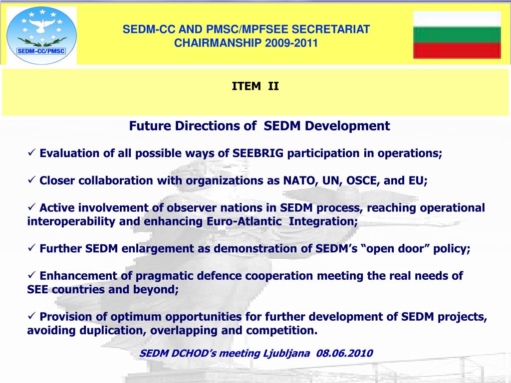 PPT - SEDM-CC AND PMSC/MPFSEE SECRETARIAT CHAIRMANSHIP 2009-2011 ...