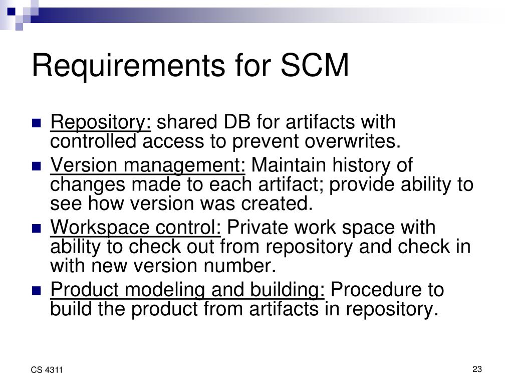 Ppt Software Configuration Management Scm Powerpoint Presentation